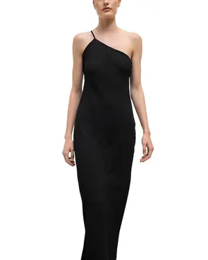 LESET Ari One-shoulder Maxi Dress