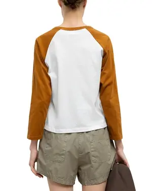 LESET Margo Baseball Tee - White/copper