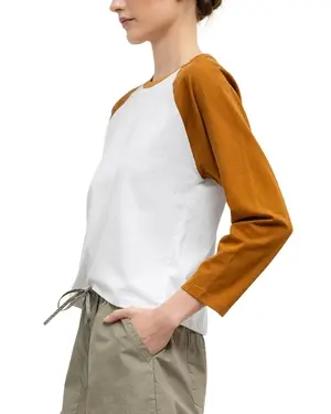 LESET Margo Baseball Tee - White/copper