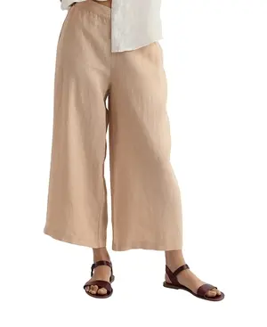 SEASALT CORNWALL Merrivale Linen Wide Leg Culottes - Whelk