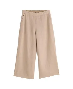 SEASALT CORNWALL Merrivale Linen Wide Leg Culottes - Whelk