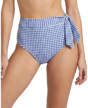 CHANGE OF SCENERY Side Tie Gingham Bikini Bottom - Bluebell Gingham