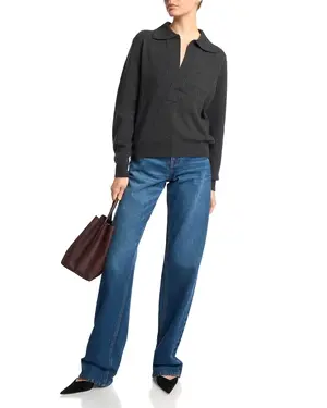 Victoria Beckham Polo Collar Jumper - Ore Melange