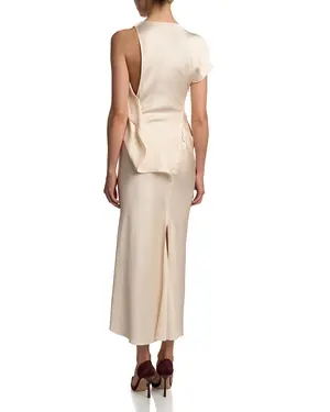 Victoria Beckham Sleeveless Draped Dress - Elderflower