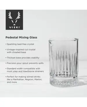 VISKI Pedestal Crystal Mixing Glass