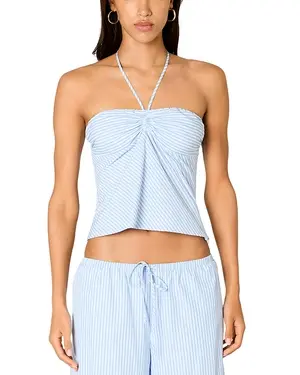 NIA Domenico Striped Halter Top