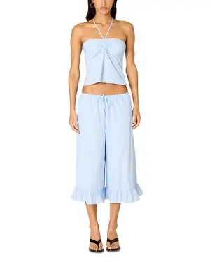 NIA Domenico Striped Halter Top