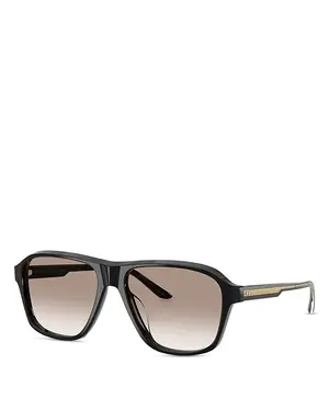 Khaite X Oliver Peoples Aviator 56mm Sunglasses - Black