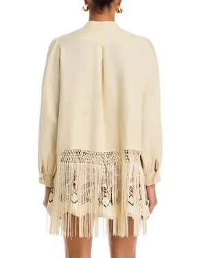 Farm Rio Embroidered Linen Long Sleeve Shirt