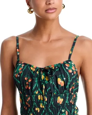 Aqua Lemon Flower Mini Dress