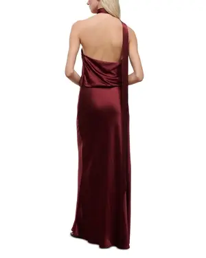 Staud Estelle Tie Neck Maxi Dress - Pinot