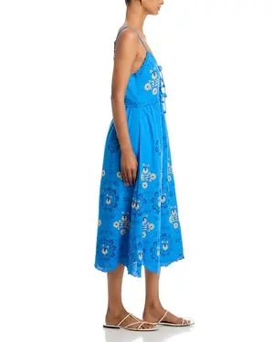 Sea Catharina Embroidered Linen-cotton Slip Dress