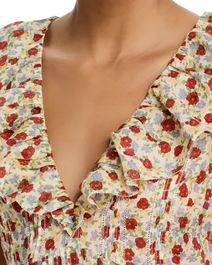 Sea Viera Ruffled Floral Midi Dress