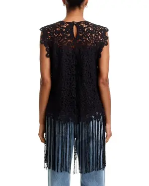 Sea Alina Halter Top With Fringe Detail