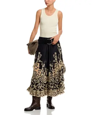 Sea Gracelyn Embroidered Cotton Pants