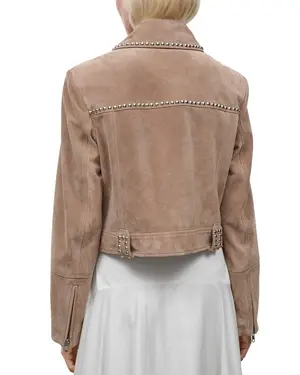 Staud Embellished Suede Jacket
