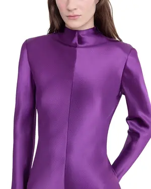 FFORME Mila Bias Cut Long Sleeve Maxi Dress - Violet