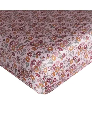 COCO & WOLF Liberty Fabric Fitted Sheet, Twin - Capel Floret