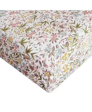 COCO & WOLF Liberty Fabric Fitted Sheet, Twin - Tapestry