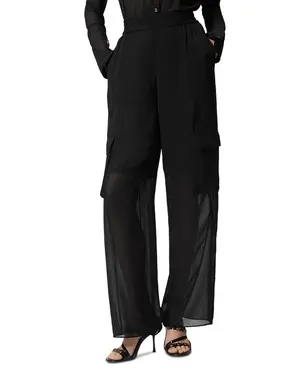 Pinko Casteggio Georgette Cargo Pants - Black
