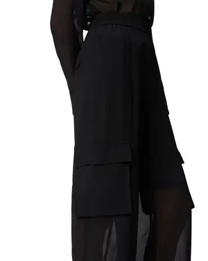 Pinko Casteggio Georgette Cargo Pants - Black
