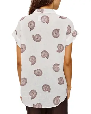Rails Farrah Linen Blend Shell Print Shirt