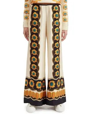 La DoubleJ Palazzo Pants - Daisychain Placee Orange