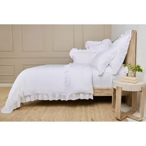 POM POM AT HOME Charlie Ruffle Duvet Set, Twin/twin Xl - White