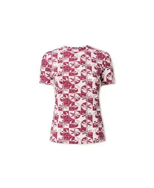 La DoubleJ Jazzercize Geometric Print T-shirt