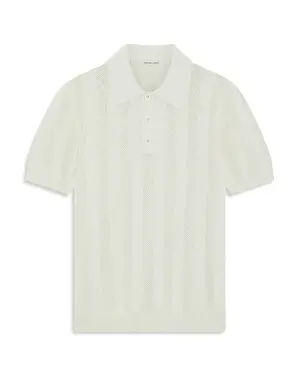 Frescobol Carioca Vidal Perforated Stripe Polo Shirt
