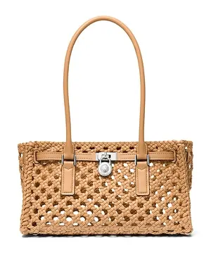 Michael Kors Small Lattice Shoulder Bag - Peanut