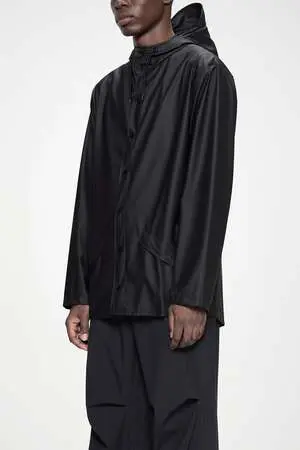 Rains Waterproof Pu Jacket - Black