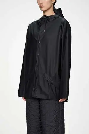 Rains Waterproof Pu Jacket - Black