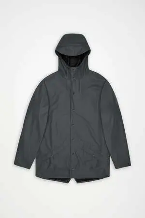 Rains Waterproof Pu Jacket - Grey