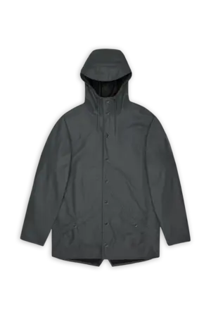 Rains Waterproof Pu Jacket - Grey