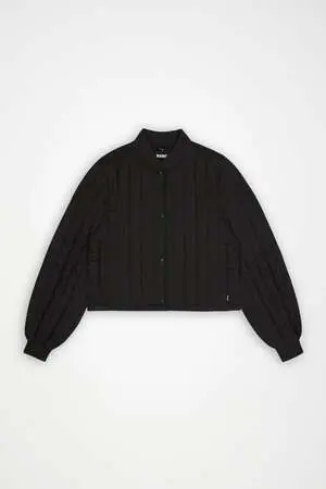 Rains Quilted Bomber Jacket - Black