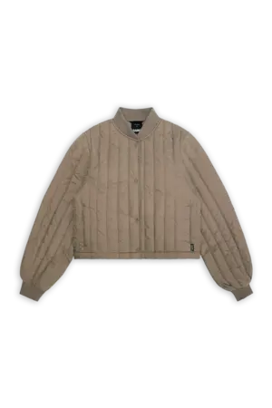 Rains Quilted Bomber Jacket - Cinder