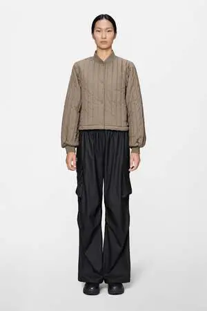 Rains Quilted Bomber Jacket - Cinder