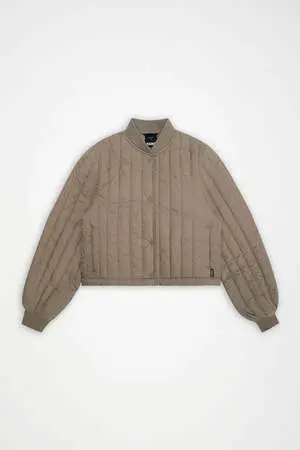 Rains Quilted Bomber Jacket - Cinder
