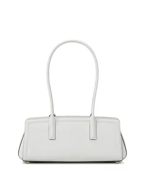 Michael Kors East/west Leather Shoulder Bag - Eggshell