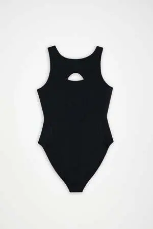 Rains One Piece Swimsuit With Cut-out Detail - Black