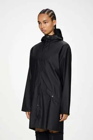 Rains Long Jacket Waterproof Rainwear - Black