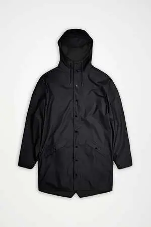 Rains Long Jacket Waterproof Rainwear - Black