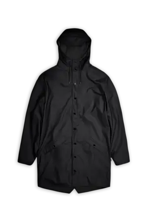 Rains Long Jacket Waterproof Rainwear - Black