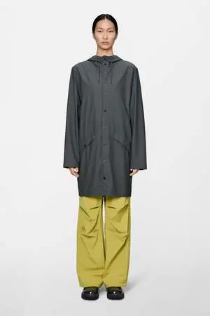 Rains Long Jacket Waterproof Rainwear - Grey