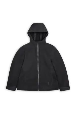 Rains Suva Softshell W Jacket Waterproof Zip-up With Drawstring Hem - Black