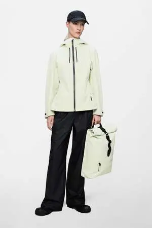 Rains Suva Softshell W Jacket Waterproof Zip-up With Drawstring Hem - Green