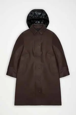Rains Nara Long W Jacket - Bark