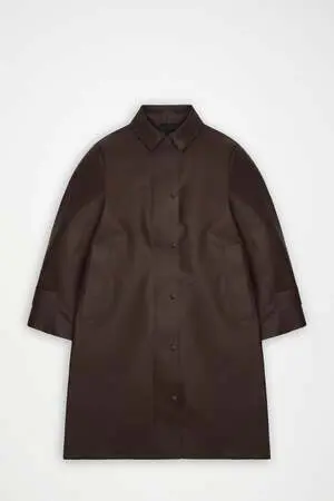 Rains Nara Long W Jacket - Bark