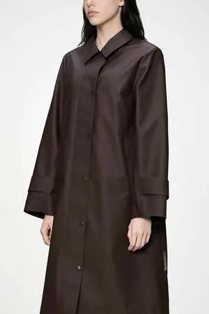 Rains Nara Long W Jacket - Bark